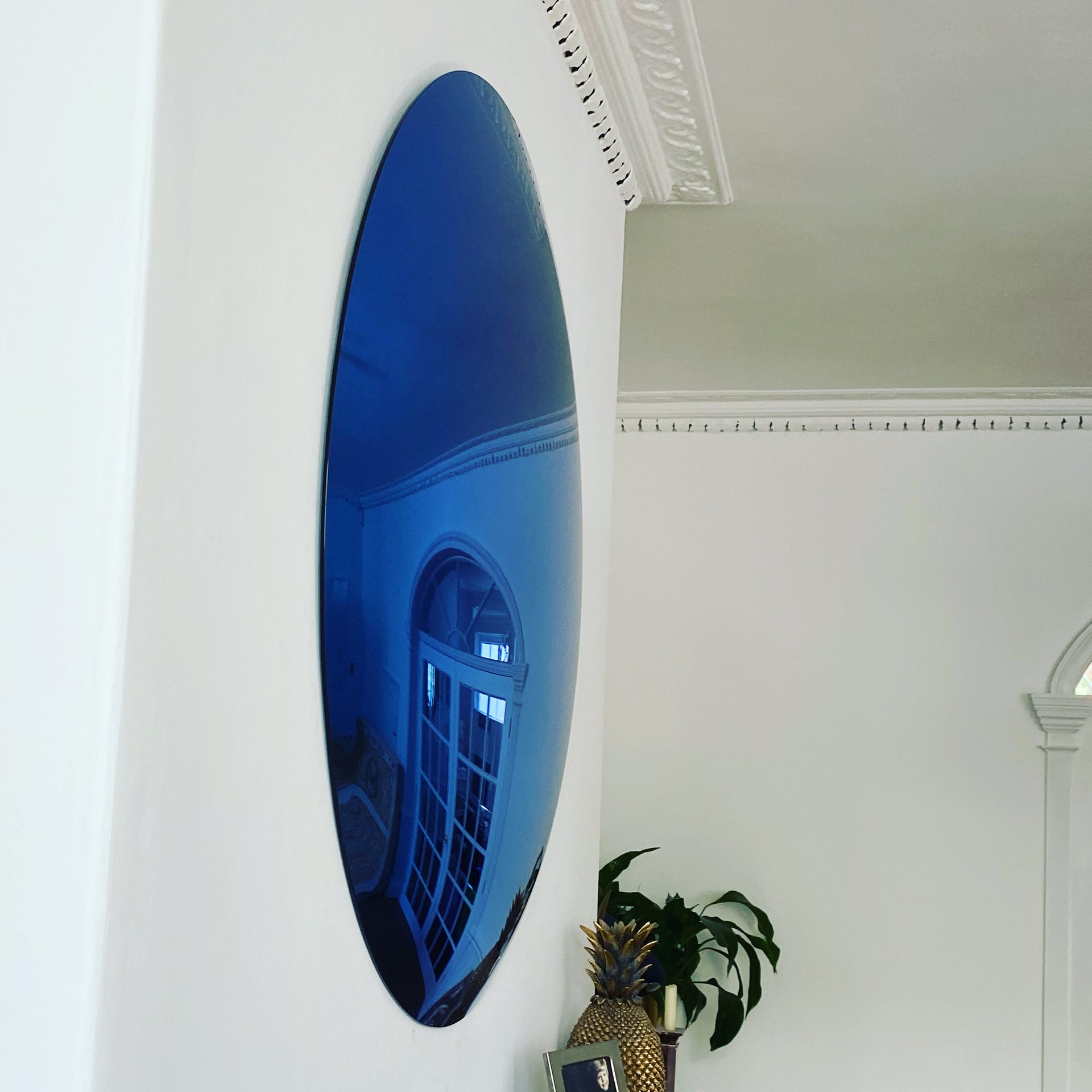Portofino Blue Convex Mirror - Frameless | The Convex Mirror Company