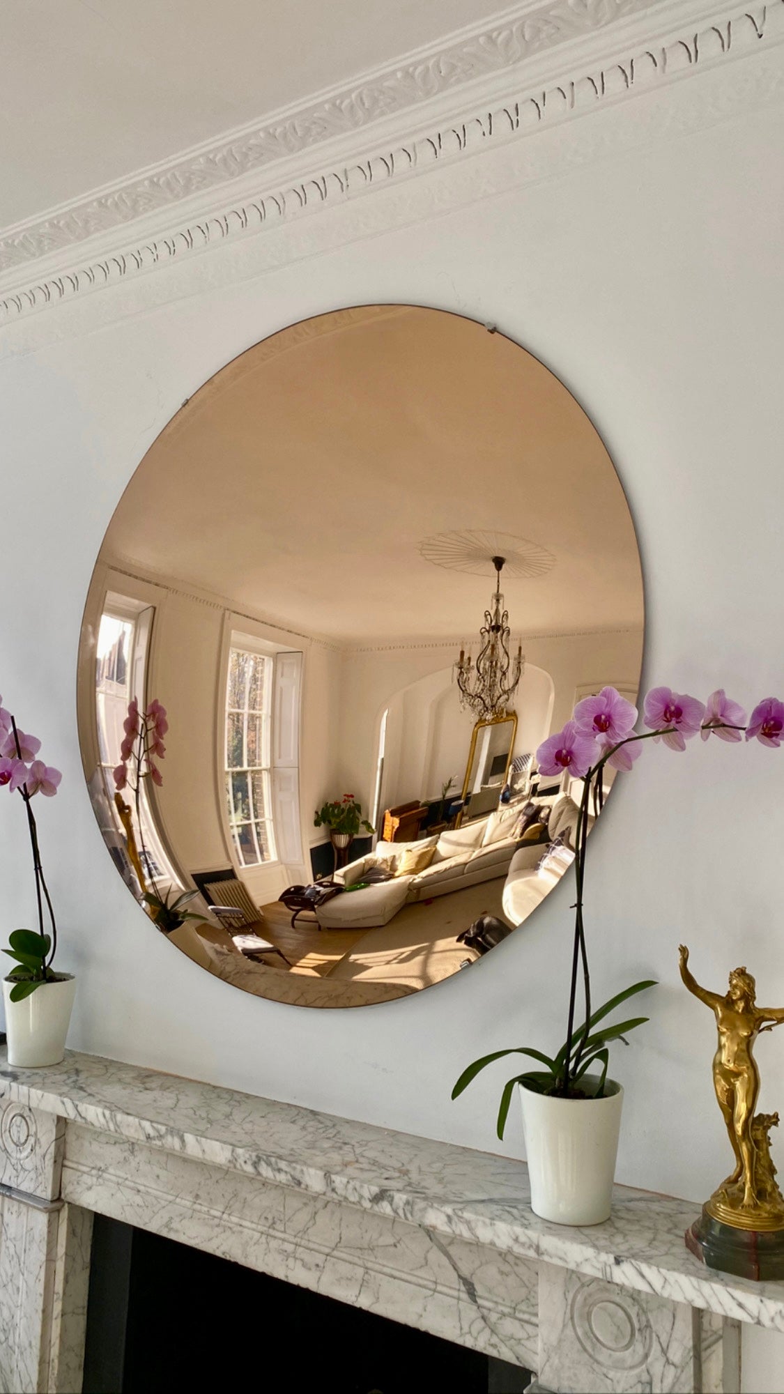 Ravello Rose Gold Convex Mirror - Frameless | The Convex Mirror Company